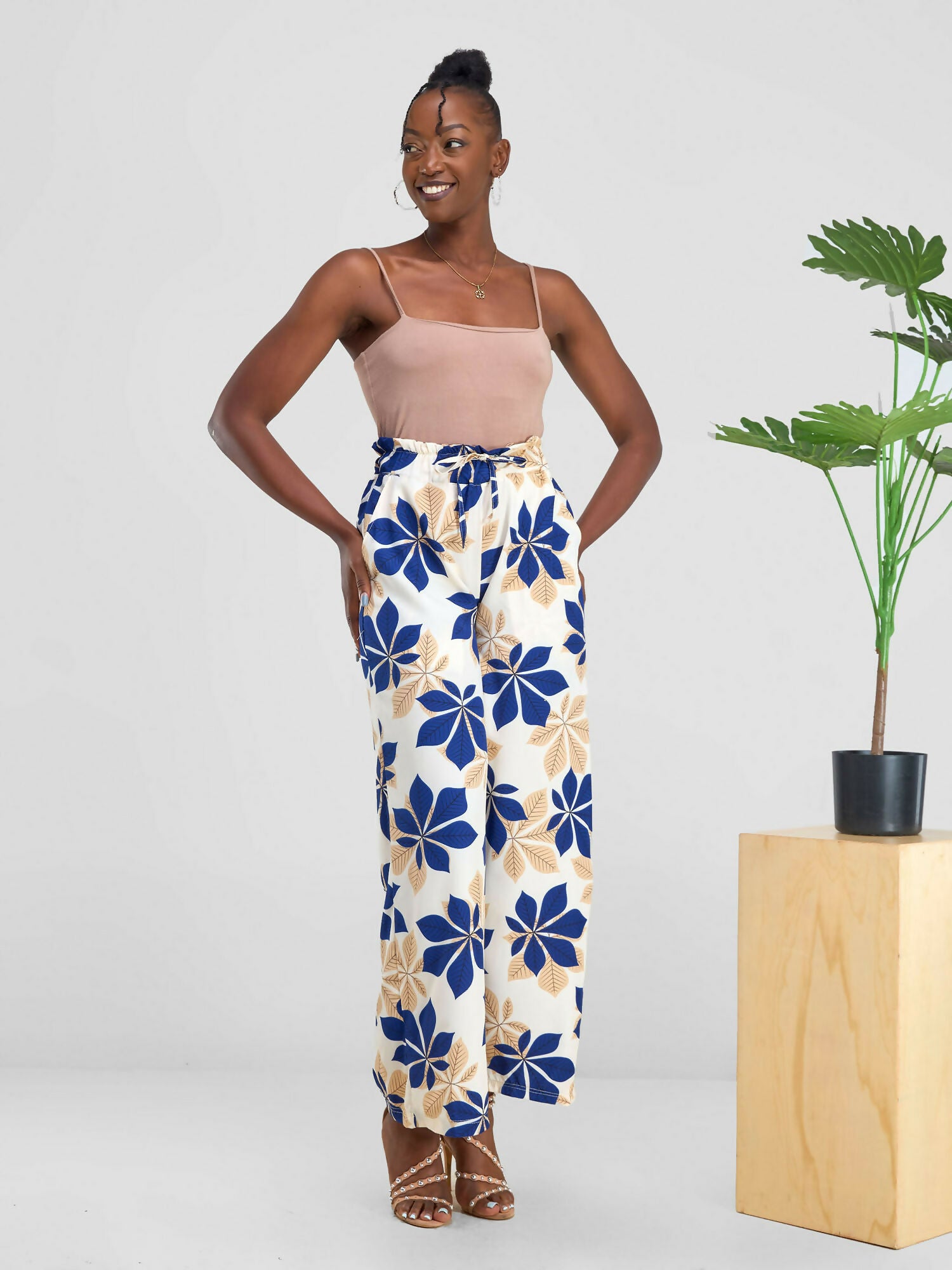 Timyt Urban Wear Peta Pants With Waist Band Side Pocket Pant - Blue Fl ...