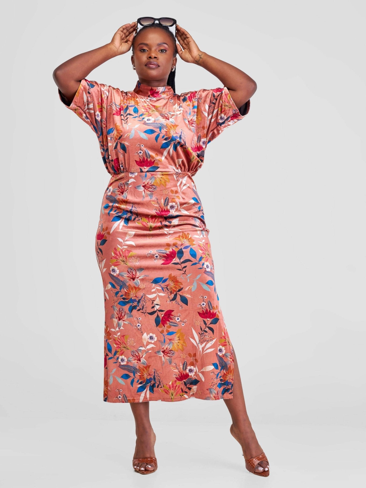 WSC Pambo Immaculate Chic Pencil Midi Dress - Rust – Shopzetu