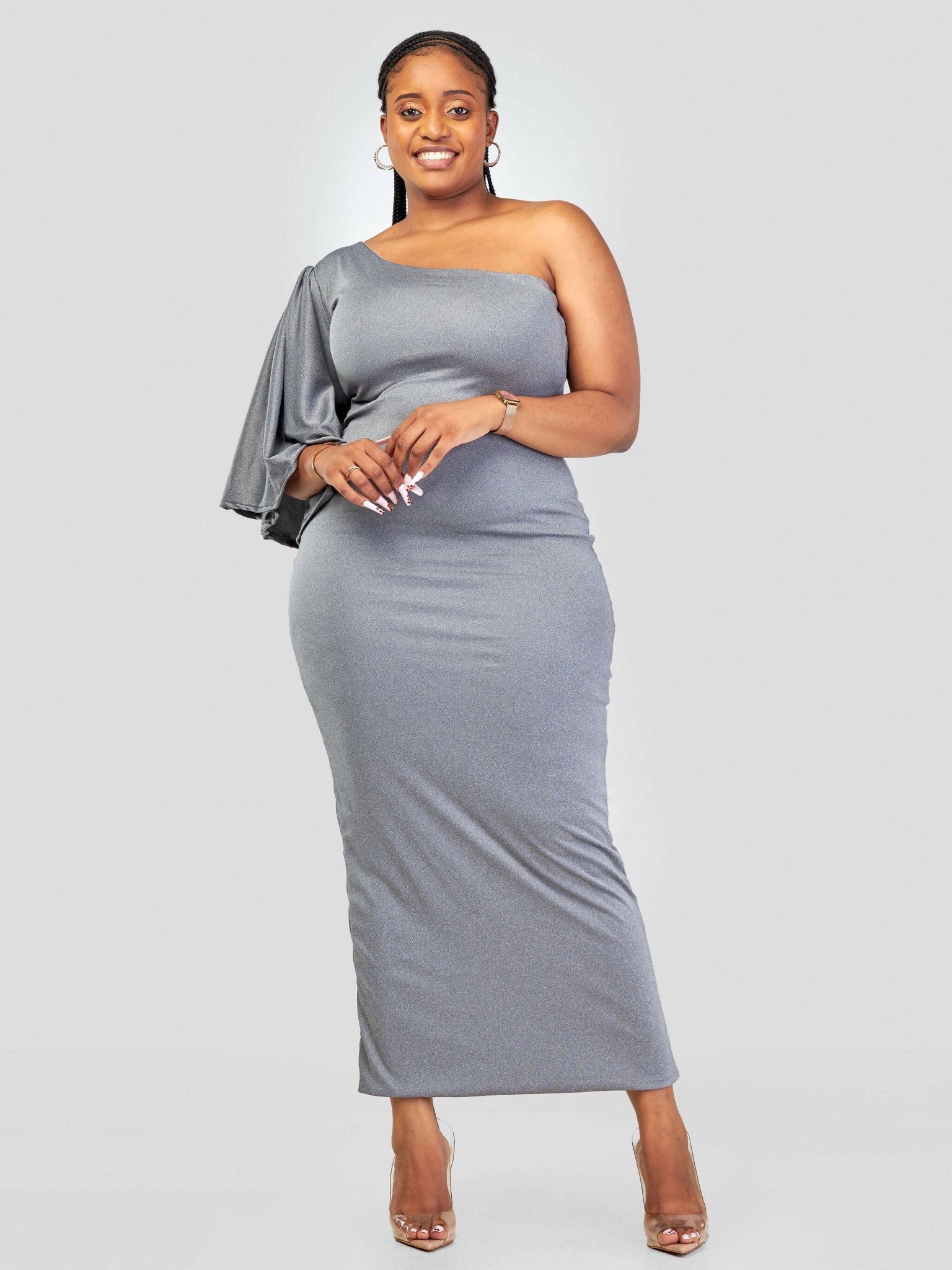 Juka Closet One Hand Dress - Grey – Shopzetu